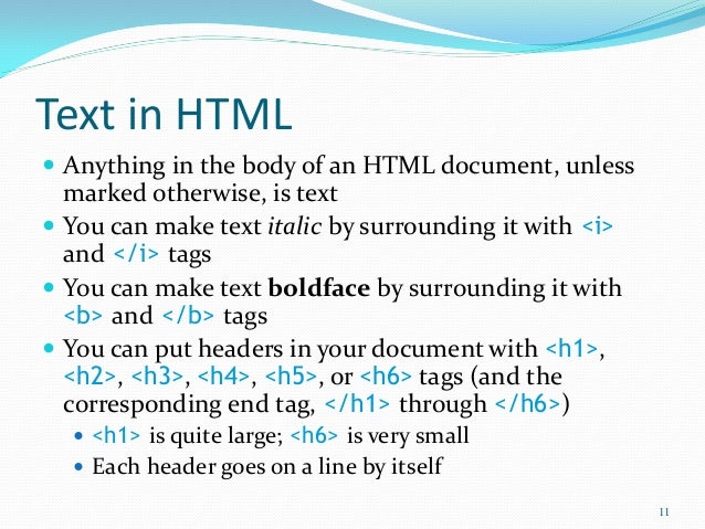 1. HTML