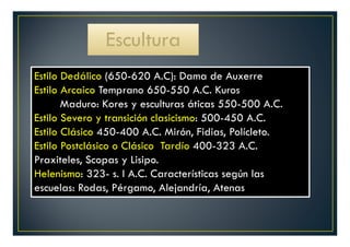 1.2.. ARTE GRIEGO .ESCULTURA | PDF
