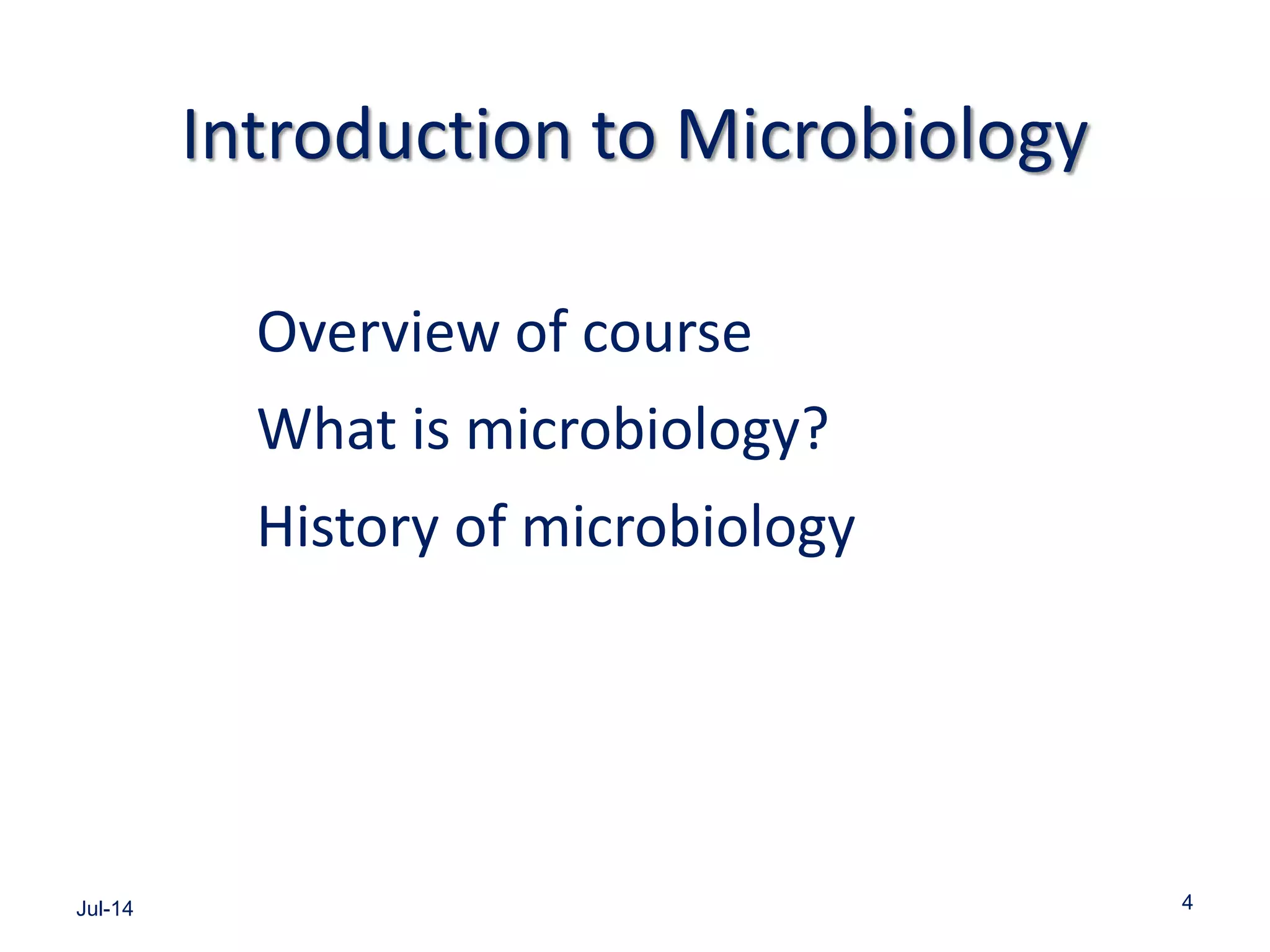 Microbiology for Nursing Students: 1. Introduction to Microbiology | PPTX