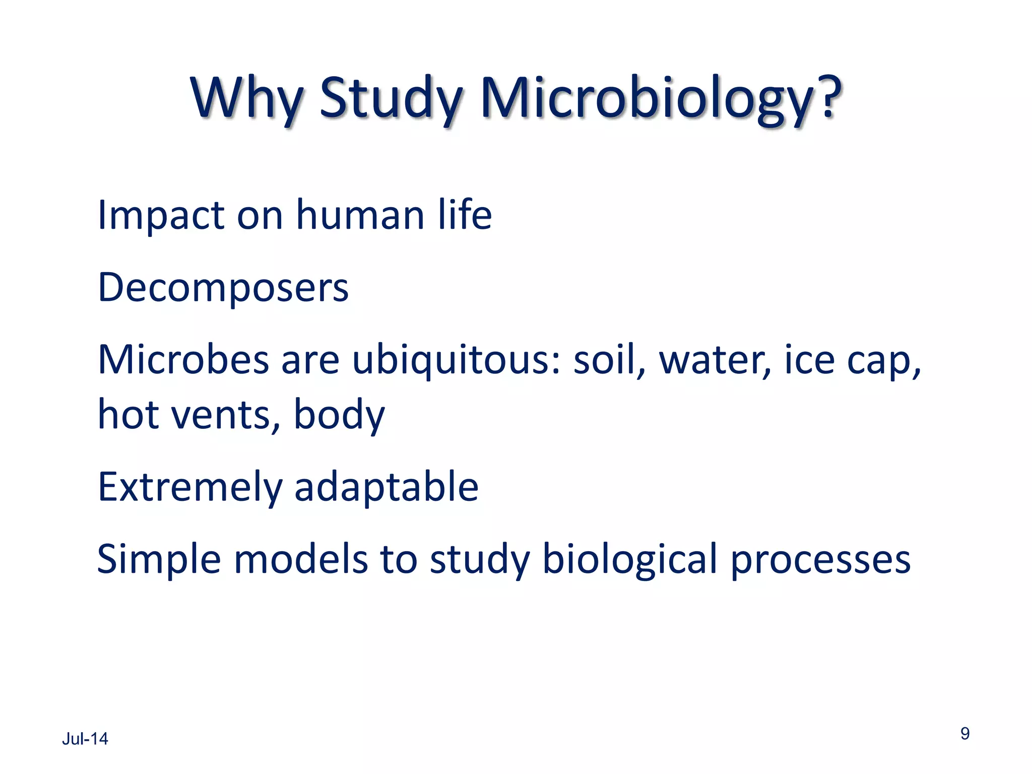 Microbiology for Nursing Students: 1. Introduction to Microbiology | PPTX
