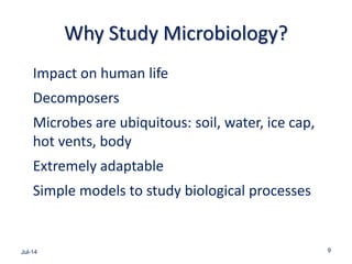 Microbiology for Nursing Students: 1. Introduction to Microbiology | PPTX