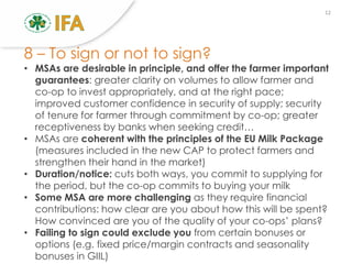 Milk Supply Agreements (MSA) | PPTX