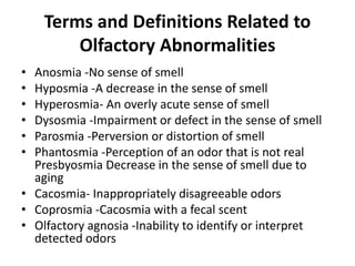 Olfactory Agnosia