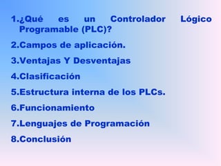Introducción Controlador Lógico Programable master | PPT