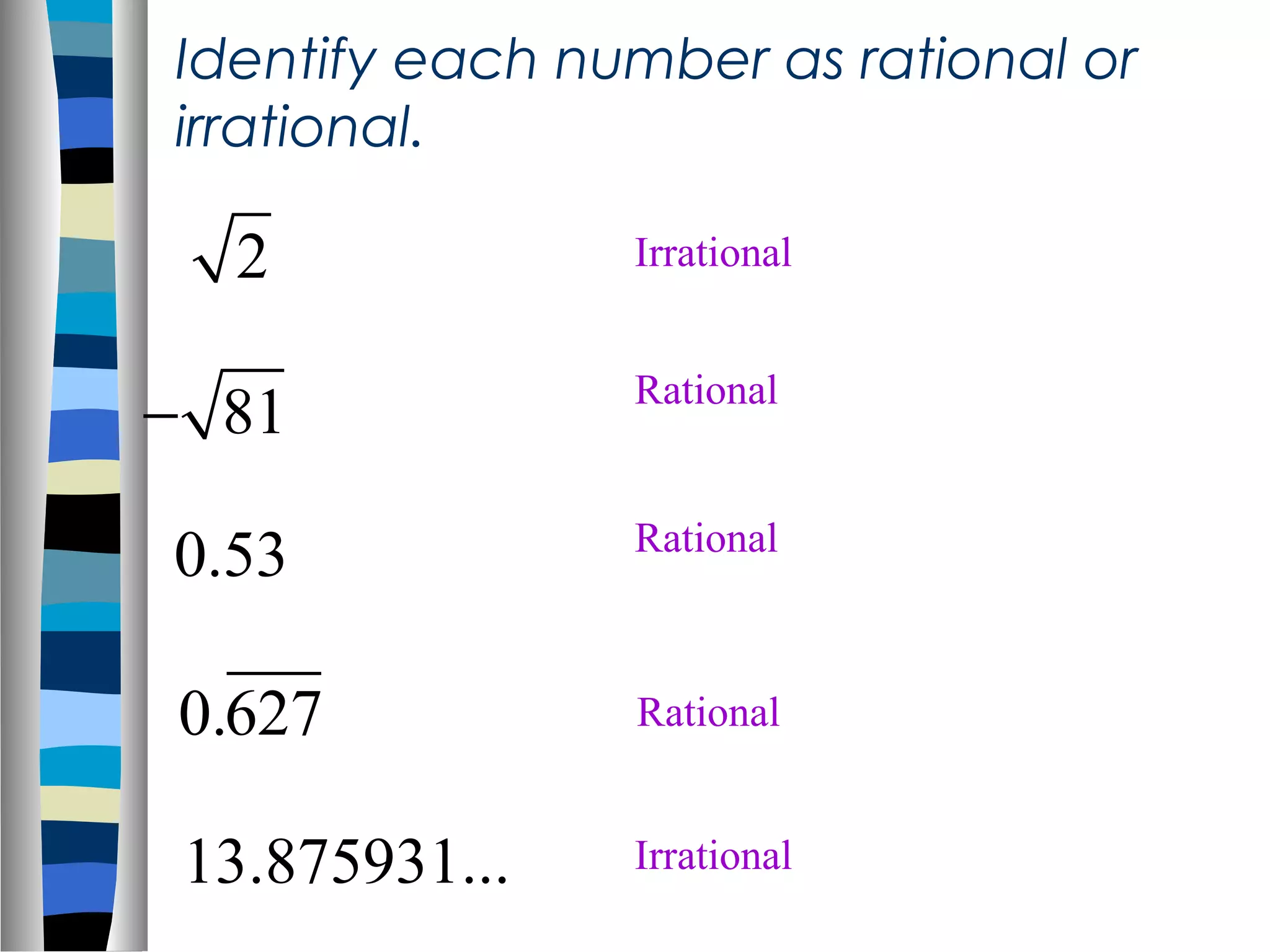 1.2 Irrational Numbers ppt | PPT