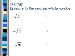 1.2 Irrational Numbers ppt | PPT
