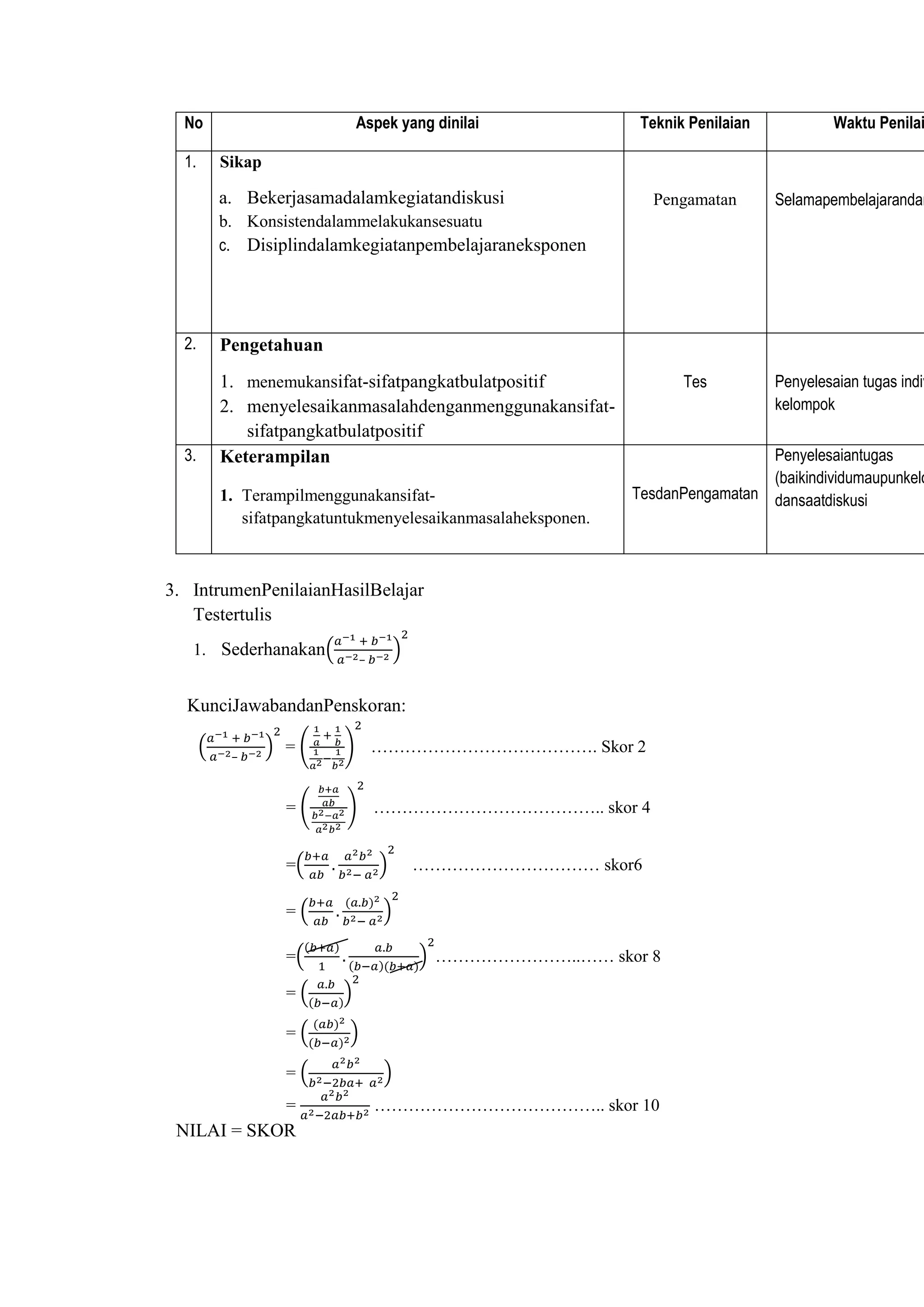 1. eksponen dan logaritma | DOCX