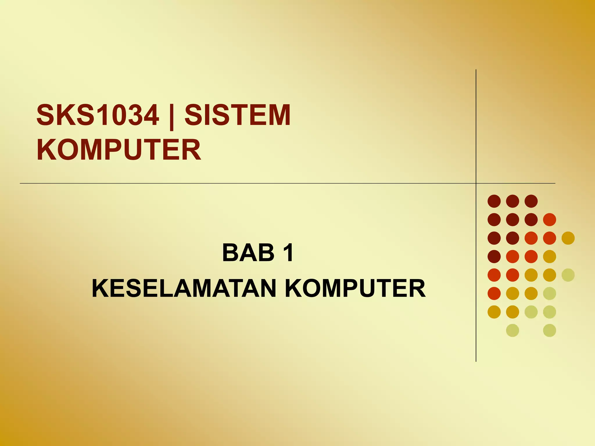 Keselamatan dalam makmal komputer | PPTX