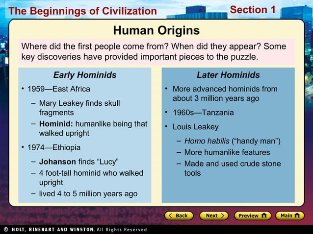 World History Ch. 1 Section 1 Notes | PPT | Geology | Science