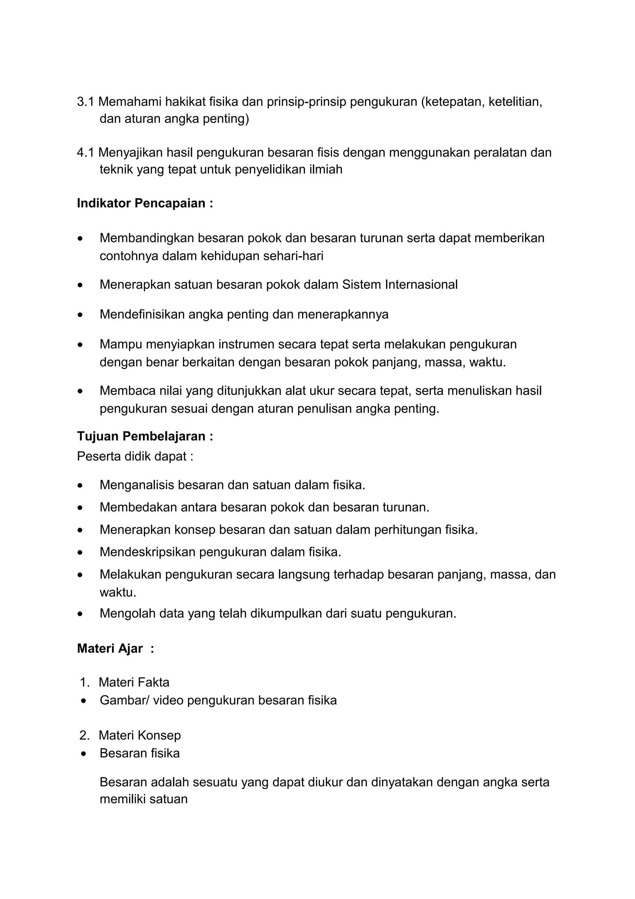 1. rpp pengukuran man bangil | PDF