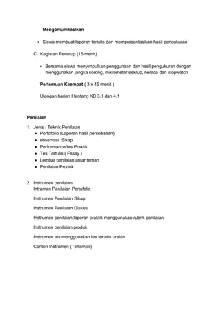 1. rpp pengukuran man bangil | PDF