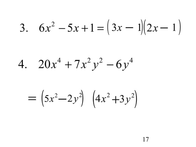 Factorización de polinomios-EMDH | PPT