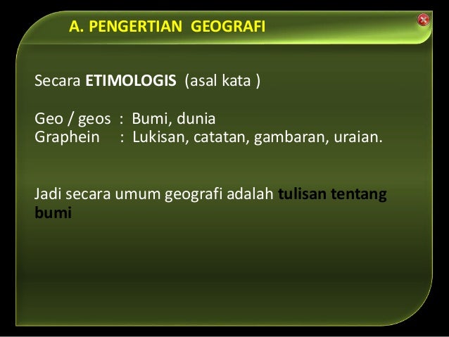 Geografi Secara Etimologi - Perumperindo.co.id