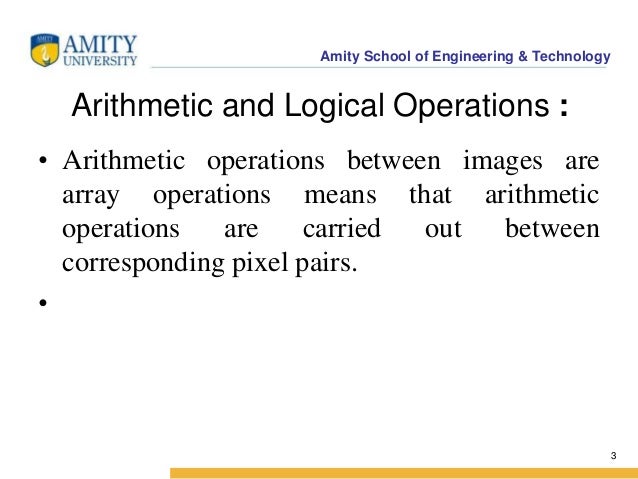 1.arithmetic & logical operations 1.arithmetic & logical operations