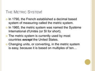Measurements | PPT