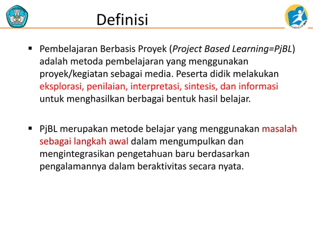 project based learning (PjBL) pembelajaran berbasis proyek | PPT