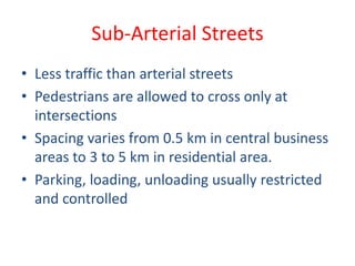 1. classification of urban roads 28 jun | PPTX