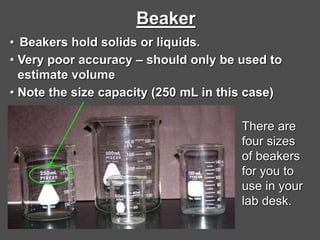 1.4 Laboratory Equipment: Names & Uses | PPTX