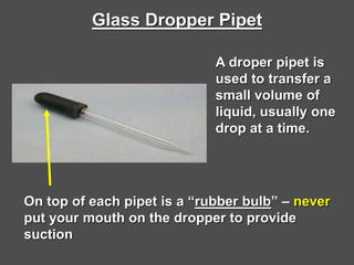 Droppers Laboratory Apparatus