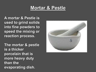 Mortar And Pestle Laboratory Apparatus