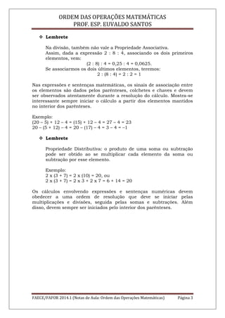 1. ordem das operações matemáticas (1) | PDF