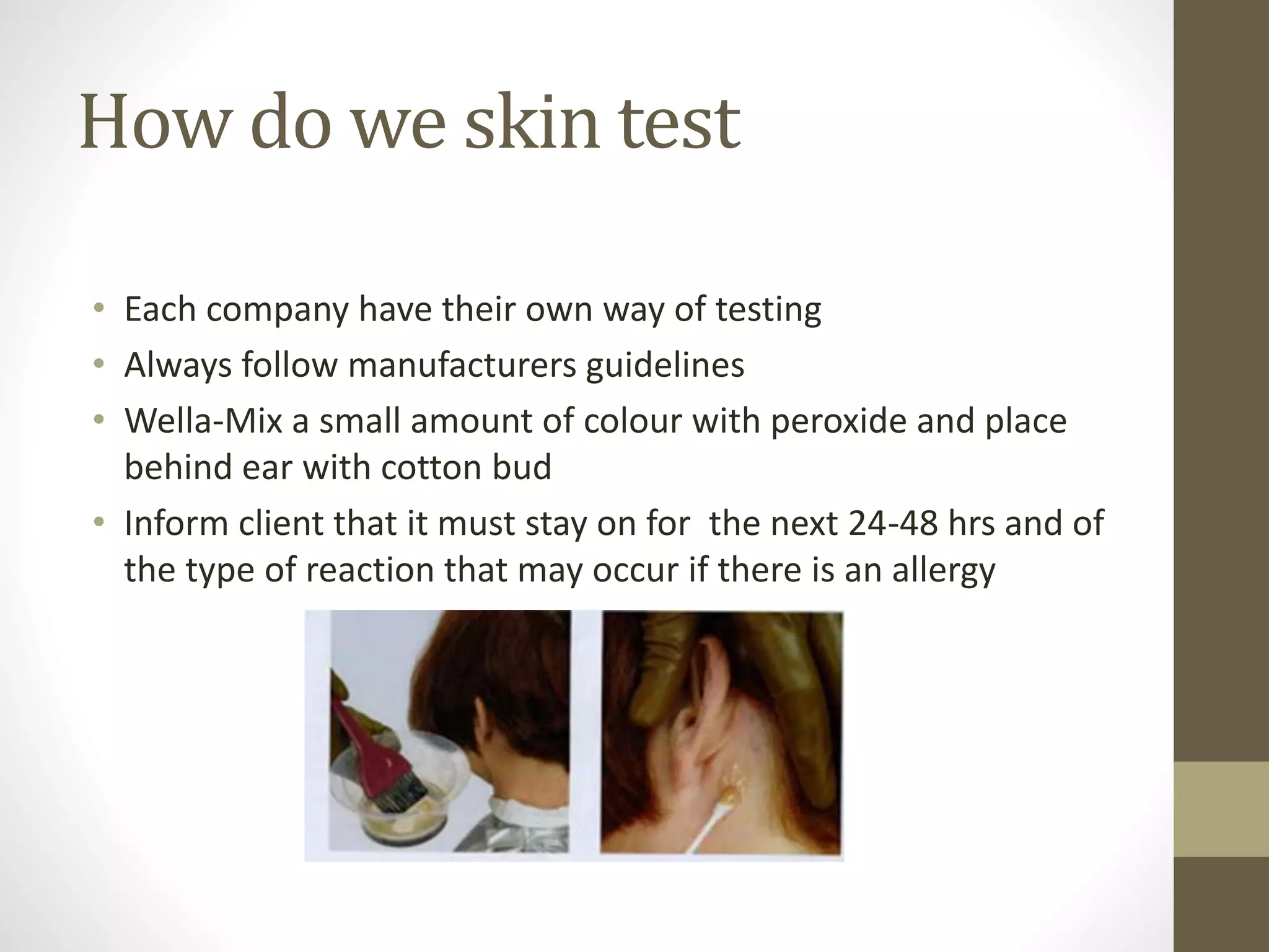 1.tests and testing for colouring hair | PPTX