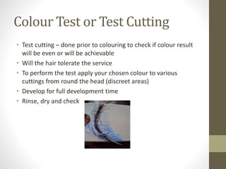 1.tests and testing for colouring hair | PPTX