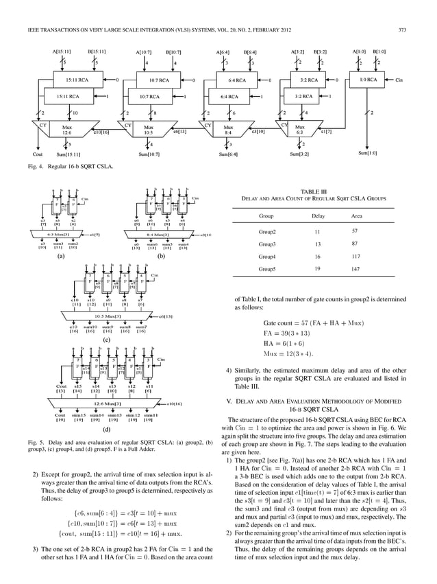 1.area efficient carry select adder | PDF | Computing | Technology & Computing