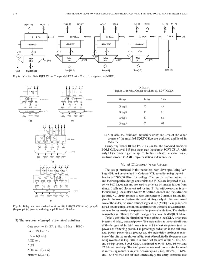 1.area efficient carry select adder | PDF | Computing | Technology & Computing