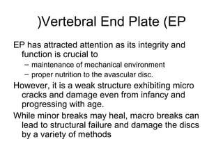 End plate damage score (SPINE 2010) | PPT