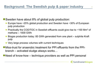 Biogas production from the pulp and paper production processes - Prof ...