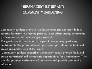 ENHANCING FOOD SECURITY IN URBAN AREAS | PPTX