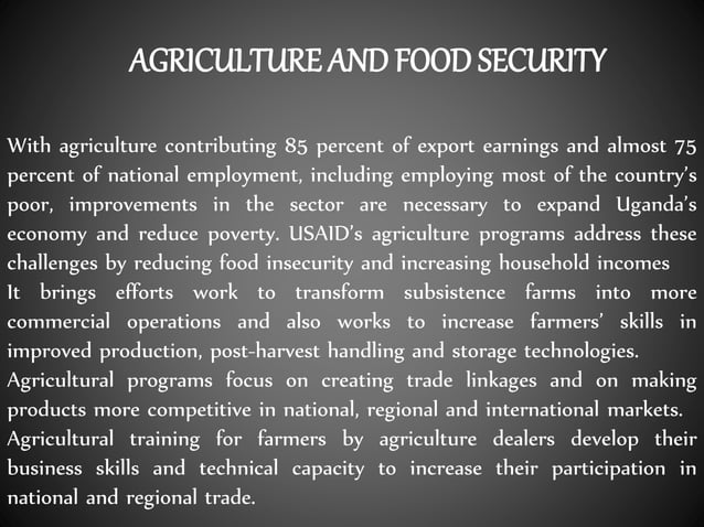 ENHANCING FOOD SECURITY IN URBAN AREAS | PPTX | Agriculture | Industries