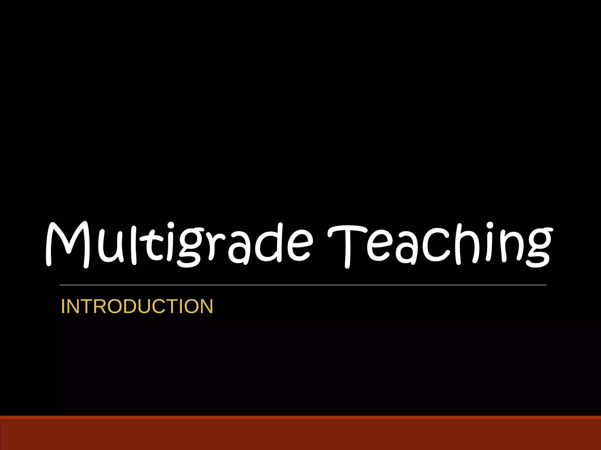 Multigrade Teaching | PPT