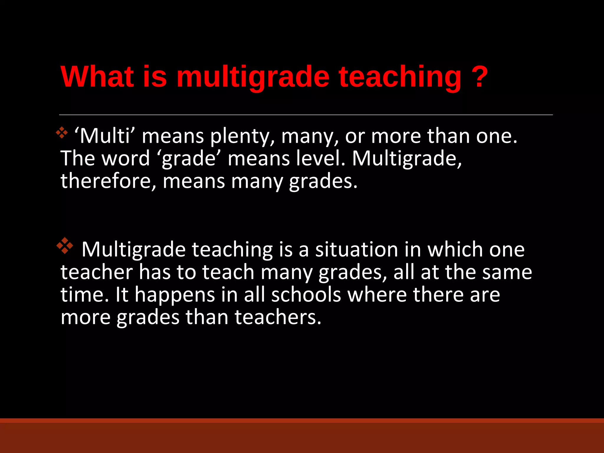 Multigrade Teaching | PPT