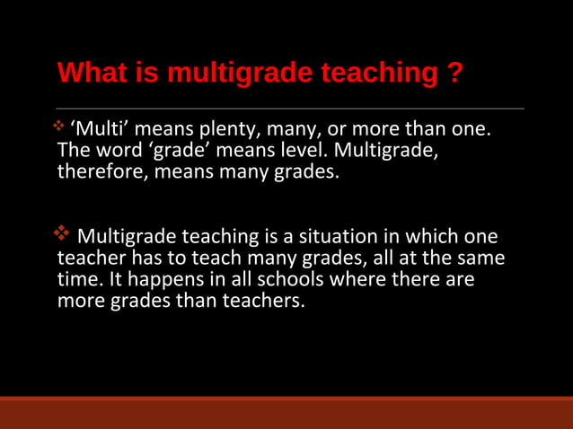 Multigrade Teaching | PPT | Homework and Study | Education