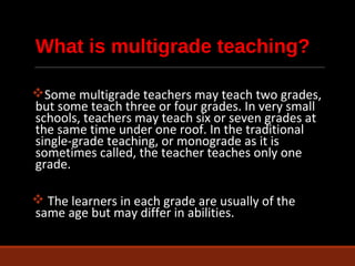 Multigrade Teaching | PPT