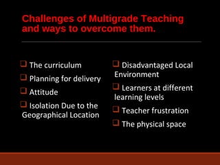 Multigrade Teaching | PPT