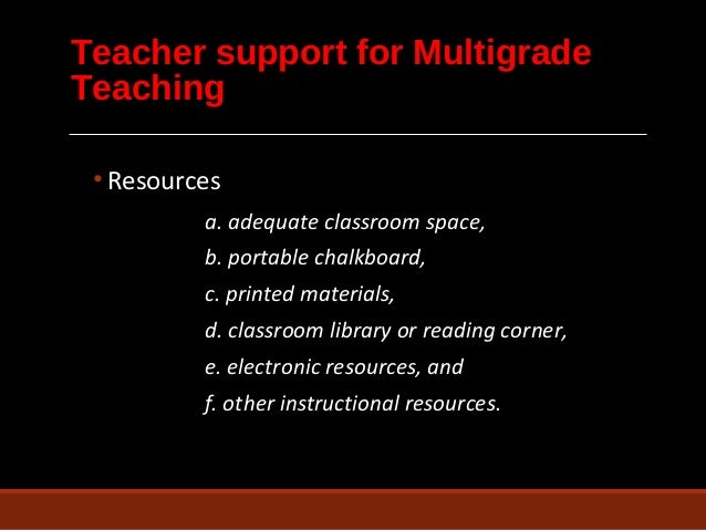 Multigrade Teaching