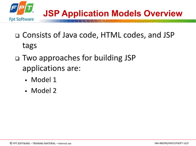 1.jsp application models | PPT