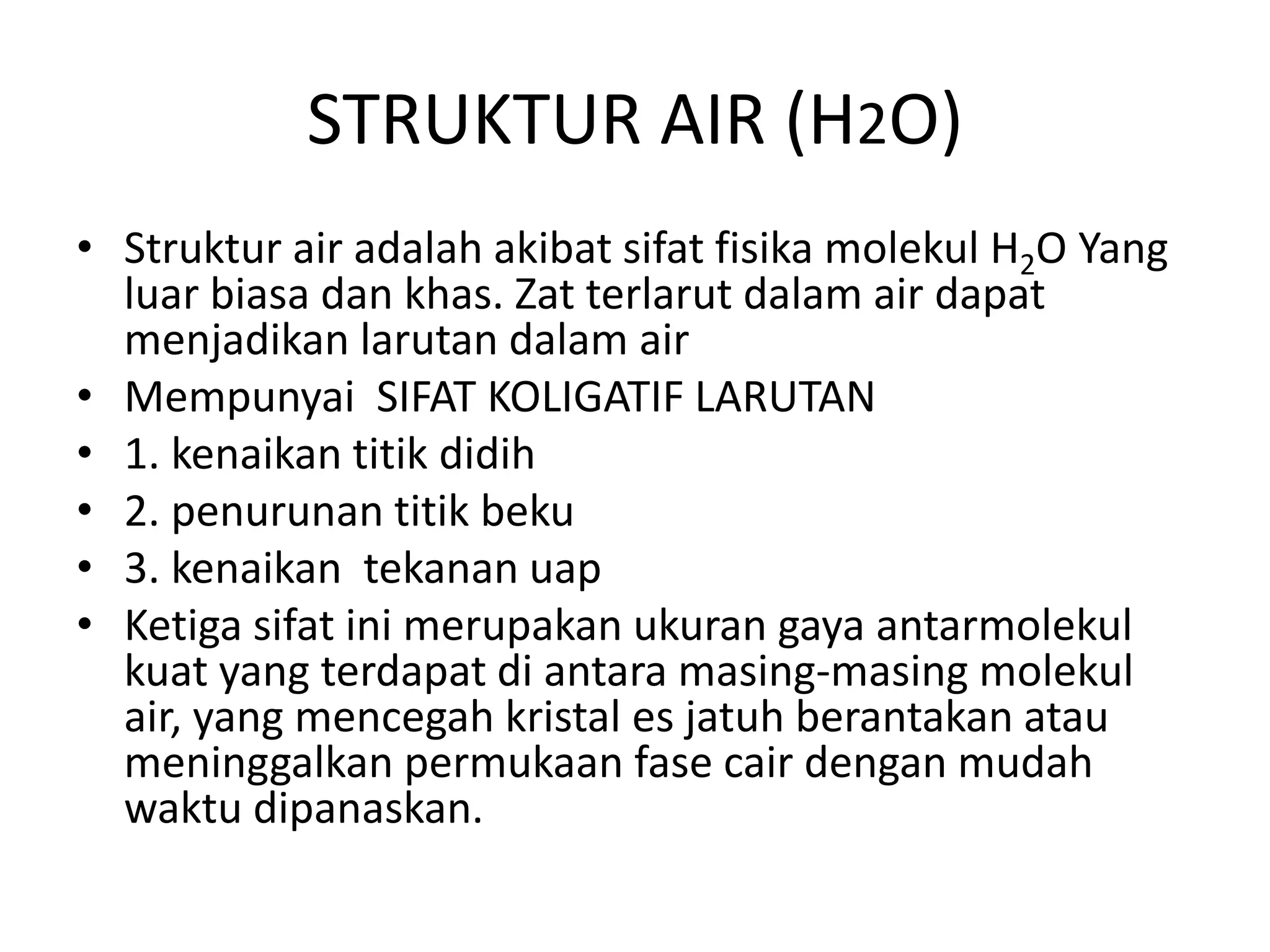 materi biokimia air dan larutan buffer | PPTX