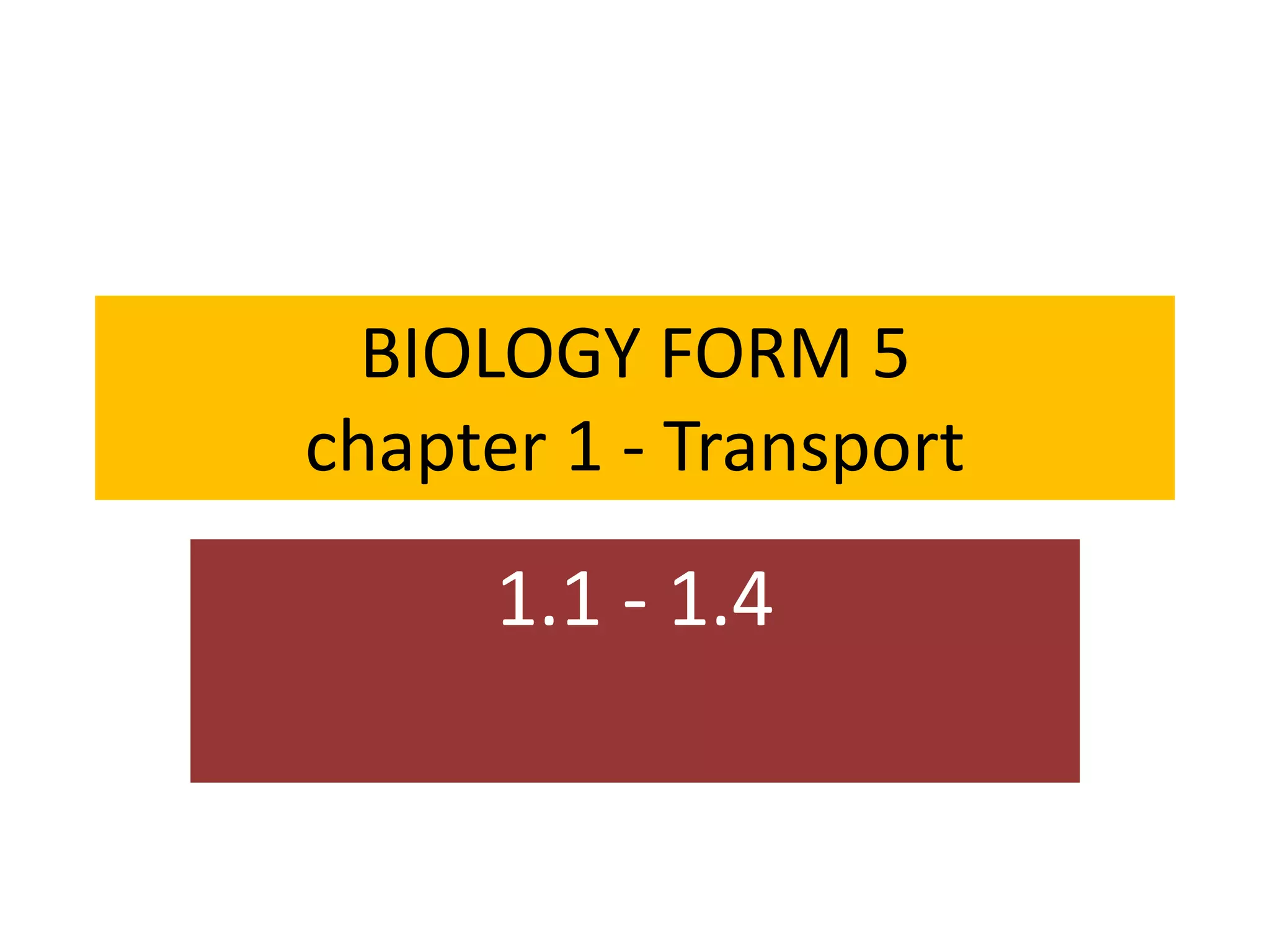 Biology Form 5 Chapter 1 : 1.1 -1.4 | PPTX