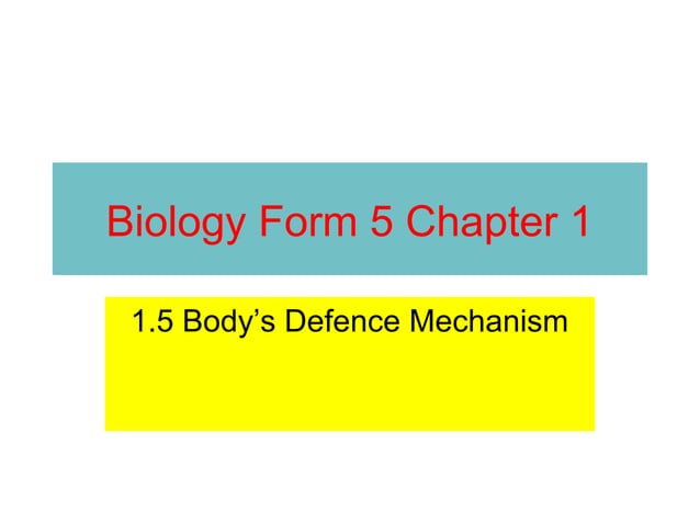 BIOLOGY FORM 5 CHAPTER 1 - 1.5 BODY DEFENCE MECHANISM | PPT | Skin and ...