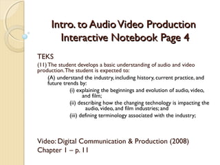 1. intro to av production | PPT