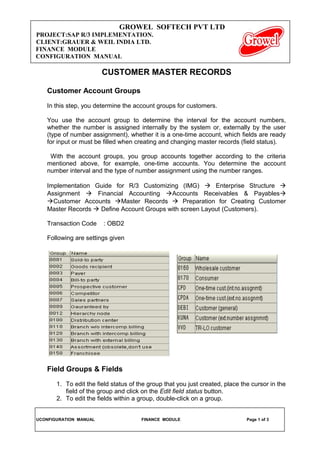 1. customer master records | DOC