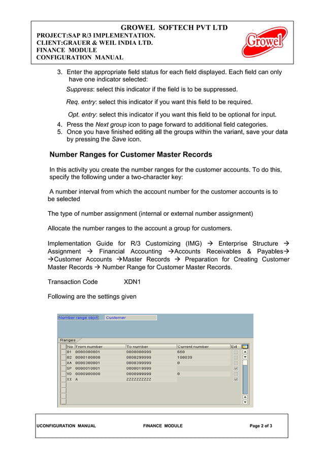 1. customer master records | DOC