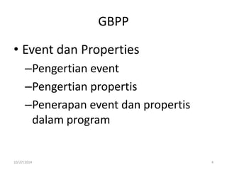 Materi 1 Pemrograman berbasis GUI | PPTX