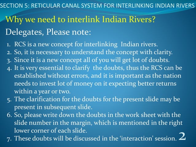 Interlinking rivers 2 - Interlinking Indian Rivers - Short Presentation ...
