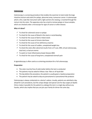 Colonoscopy | PDF