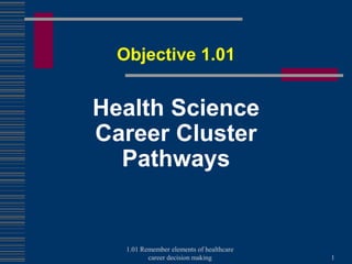 Health Science Career Cluster